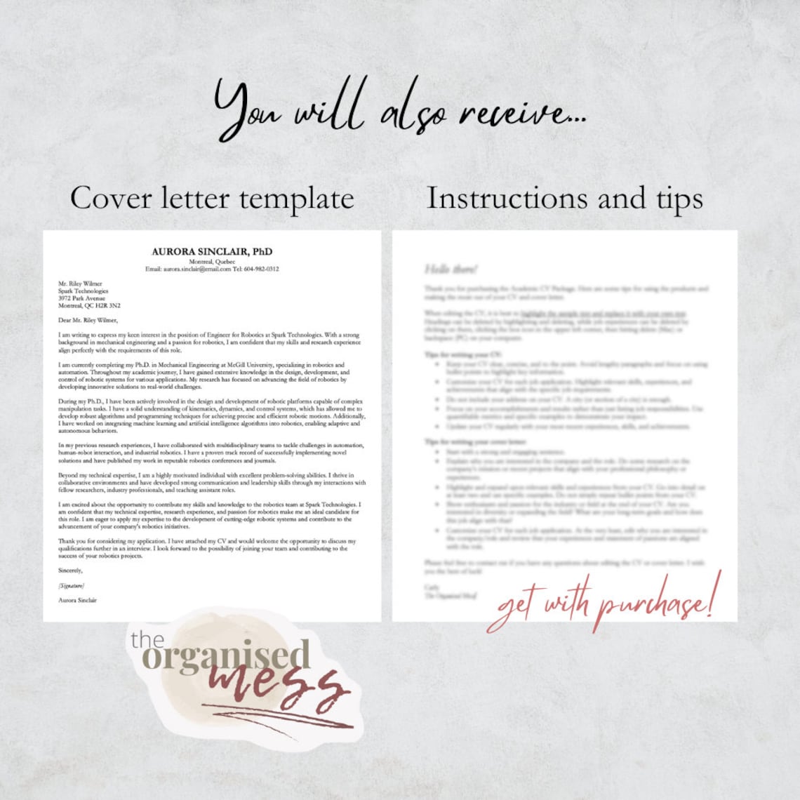 Academic CV Template | Curriculum Vitae for Professionals | Includes ...