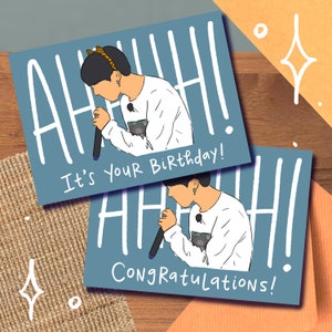 Scream Cat Birthday Card - Etsy