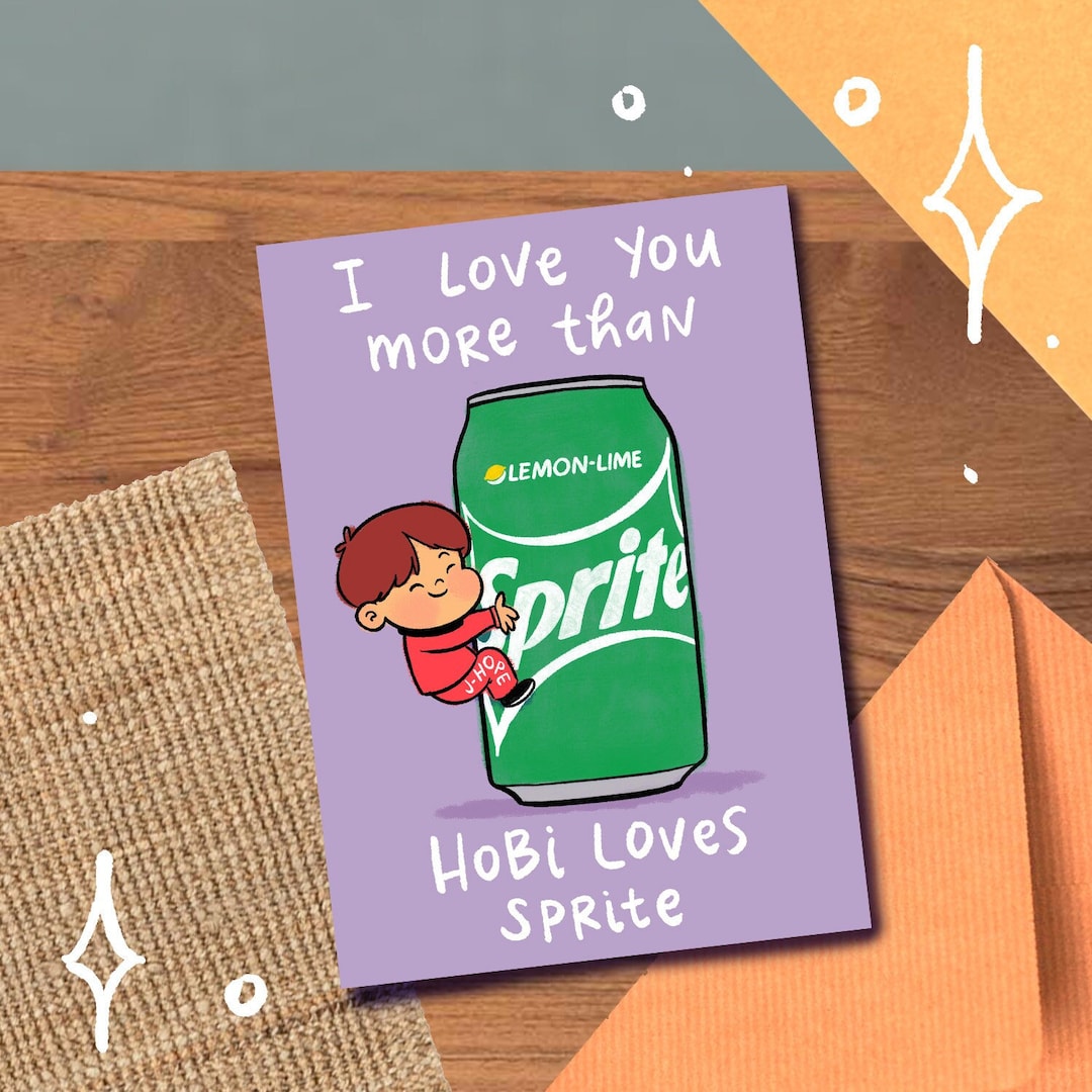 J-hope Sprite Card/print, Cute Love Hobi Army - Etsy