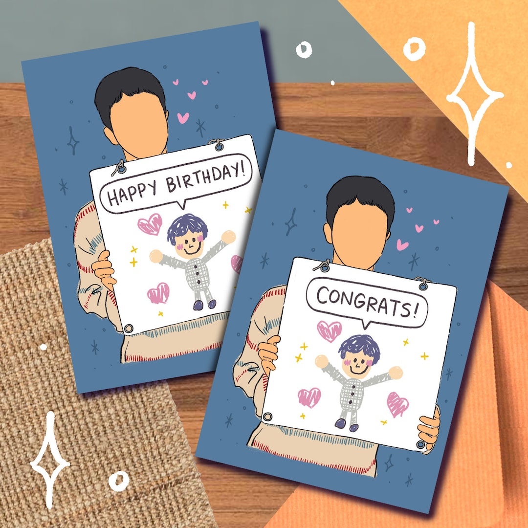 BTS Jin Festa Hug Card/print, Birthday, Graduation, Congrats ...