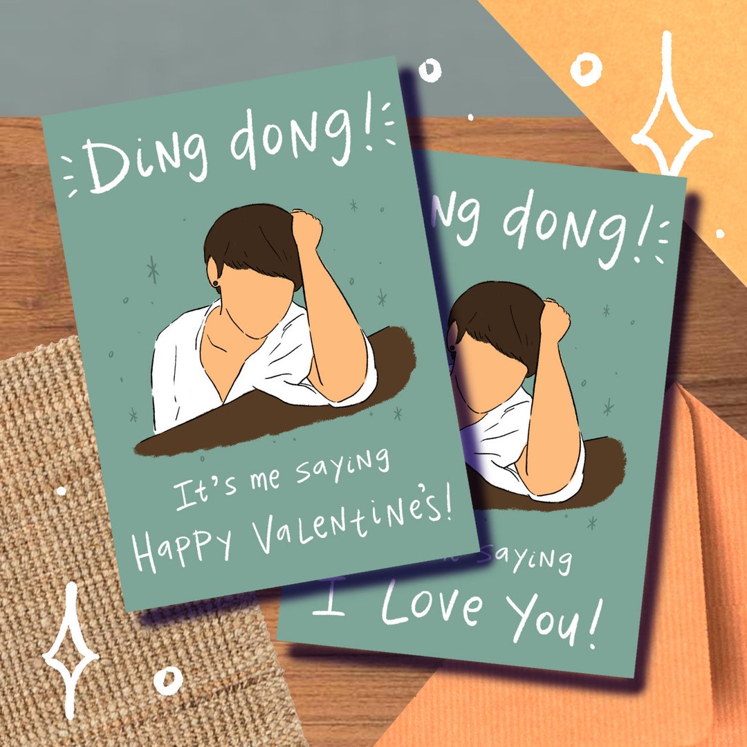BTS ding Dong Jungkook Valentine's Day Card, Meme Funny Love - Etsy
