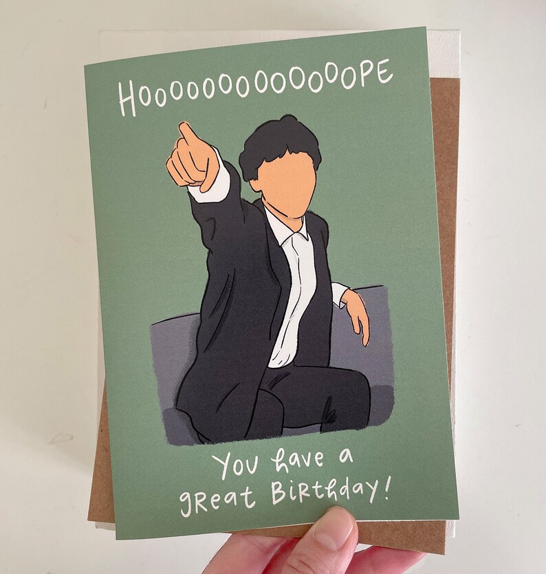 Suga "hooope" Meme Card/print, Minimal Birthday Generic Love Thank ...