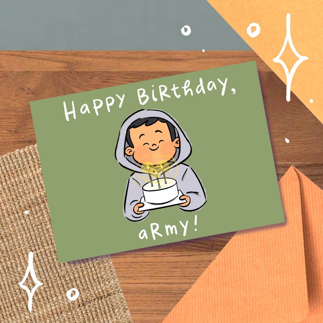 RM Birthday Candle Card, Special Day Namjoon - Etsy