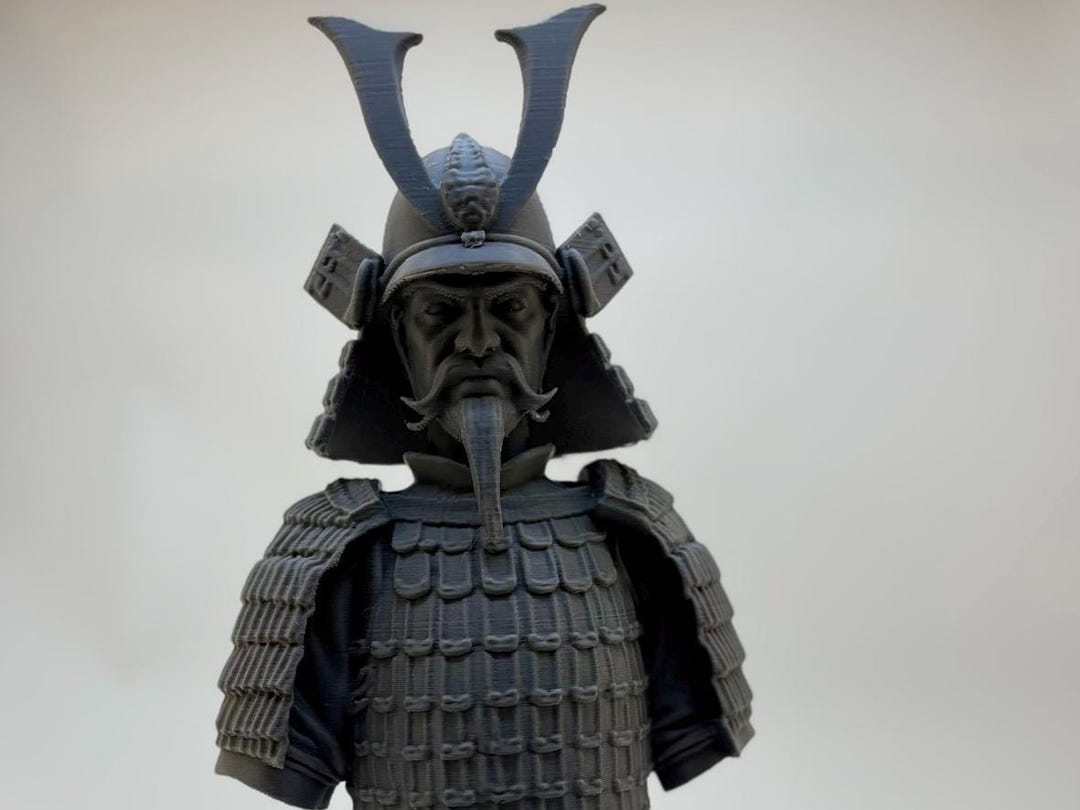 Samurai Bust 3D Printed Gaming Merch - Japanese Warrior Desk Decor for ...