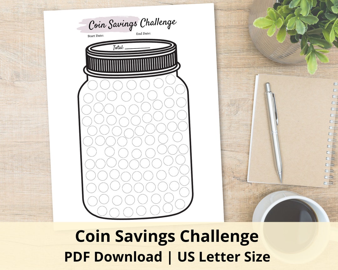 Coin Savings Challenge | Printable Coin Savings Challenge | Coin ...