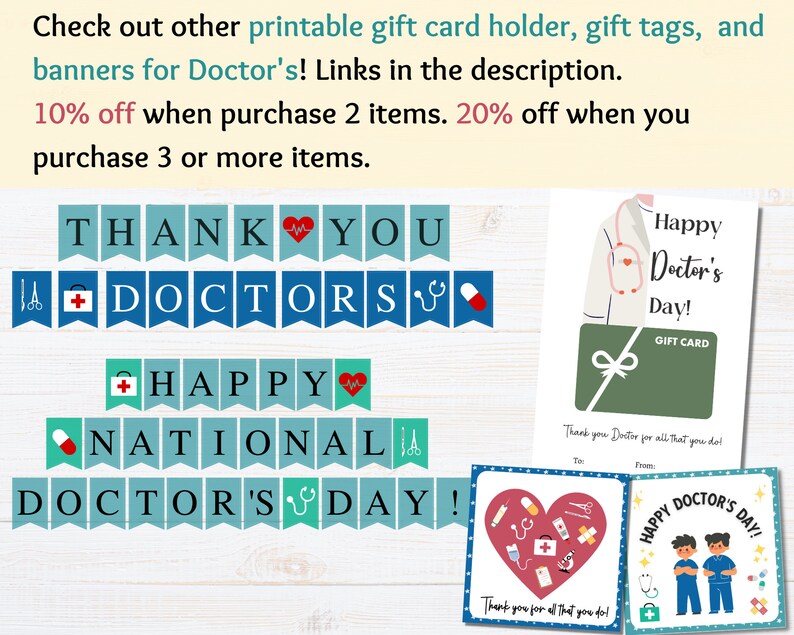Happy National Doctor's Day Printable Gift Tags | Happy Doctor's Day ...