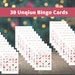 Christmas Bingo Printable 30 Printable Bingo Cards Christmas Party Game ...