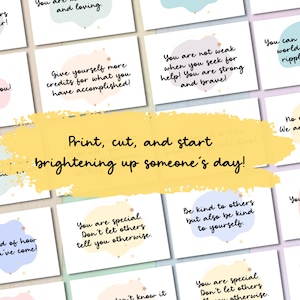 Kindness Cards | Printable Positive Affirmation Note Cards | Words of ...