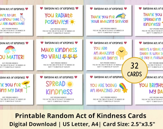 Sprinkle Kindness Like Confetti Cards, Kindness Cards, Motivational ...