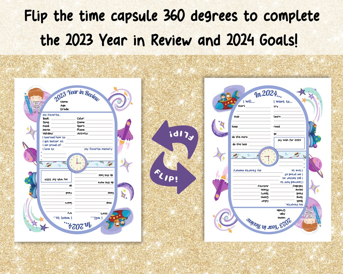 2023 Year in Review Printable | 2024 New Years Resolution Printable ...