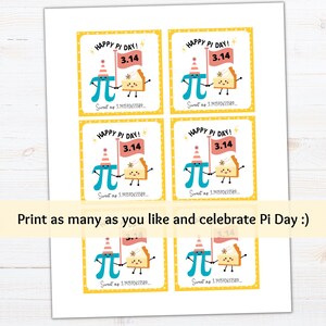 Printable Pi Day Gift Tags | Pi Day Treat Tags | Pi Day Snack Tags | Pi ...
