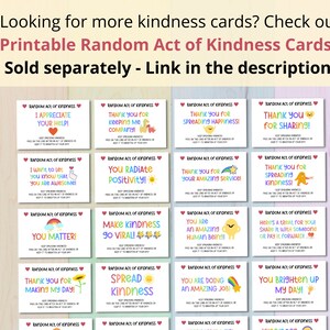 Kindness Cards Printable Positive Affirmation Note Cards - Etsy
