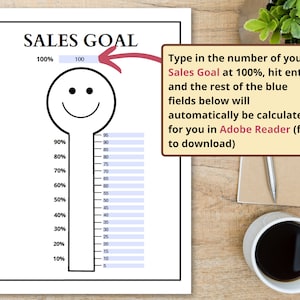Revenue Goal Tracker Printable | Sales Goal Tracker | Fillable ...