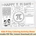 Printable Kids Pi Day Coloring Activity Sheet Kids Pi Day Worksheet Pi ...
