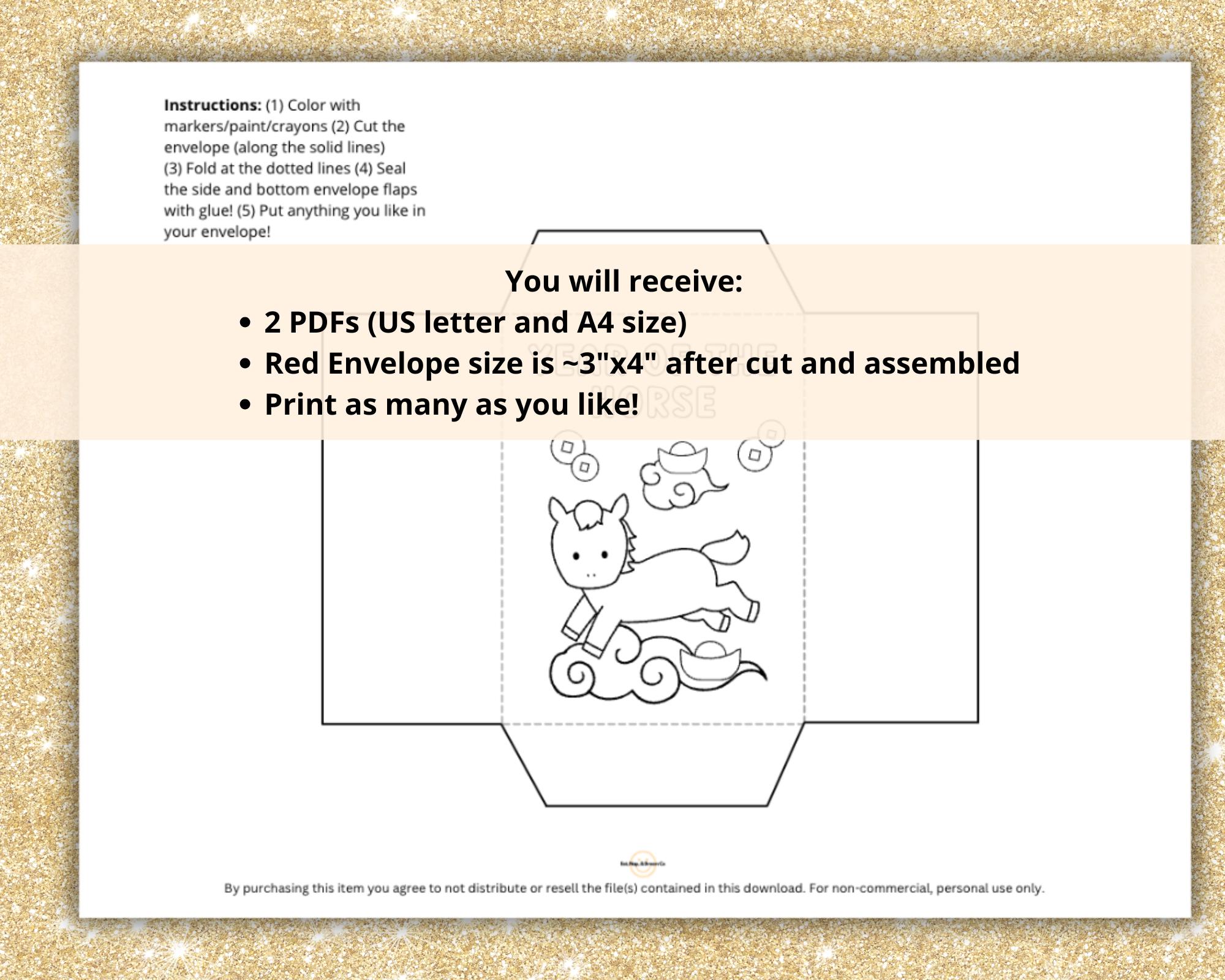 2025 Printable Lunar New Year DIY Red Envelope | Year of the Snake ...