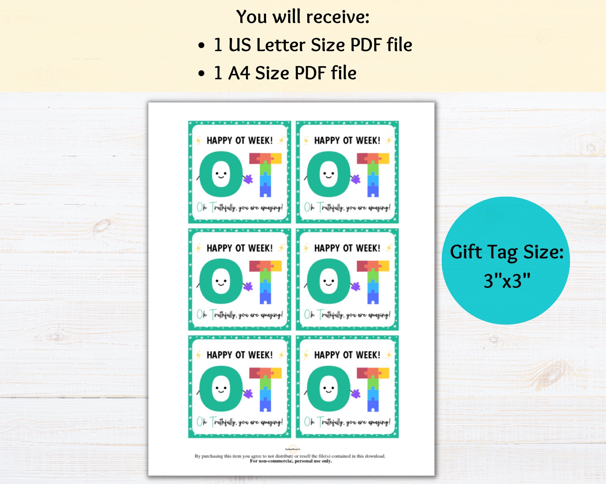 Occupational Therapy Week Printable Gift Tags Happy OT Week - Etsy