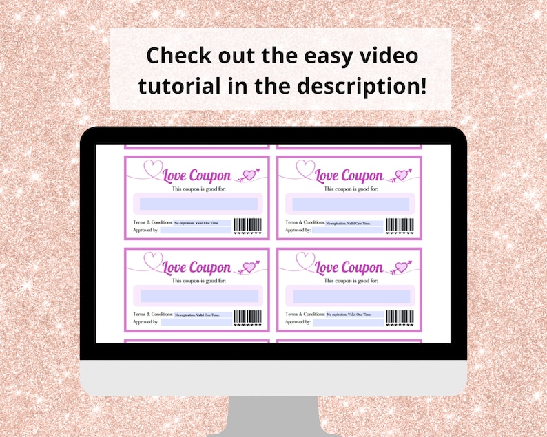 EDITABLE Love Coupons | Printable Coupons for Him | for Her | Valentine ...
