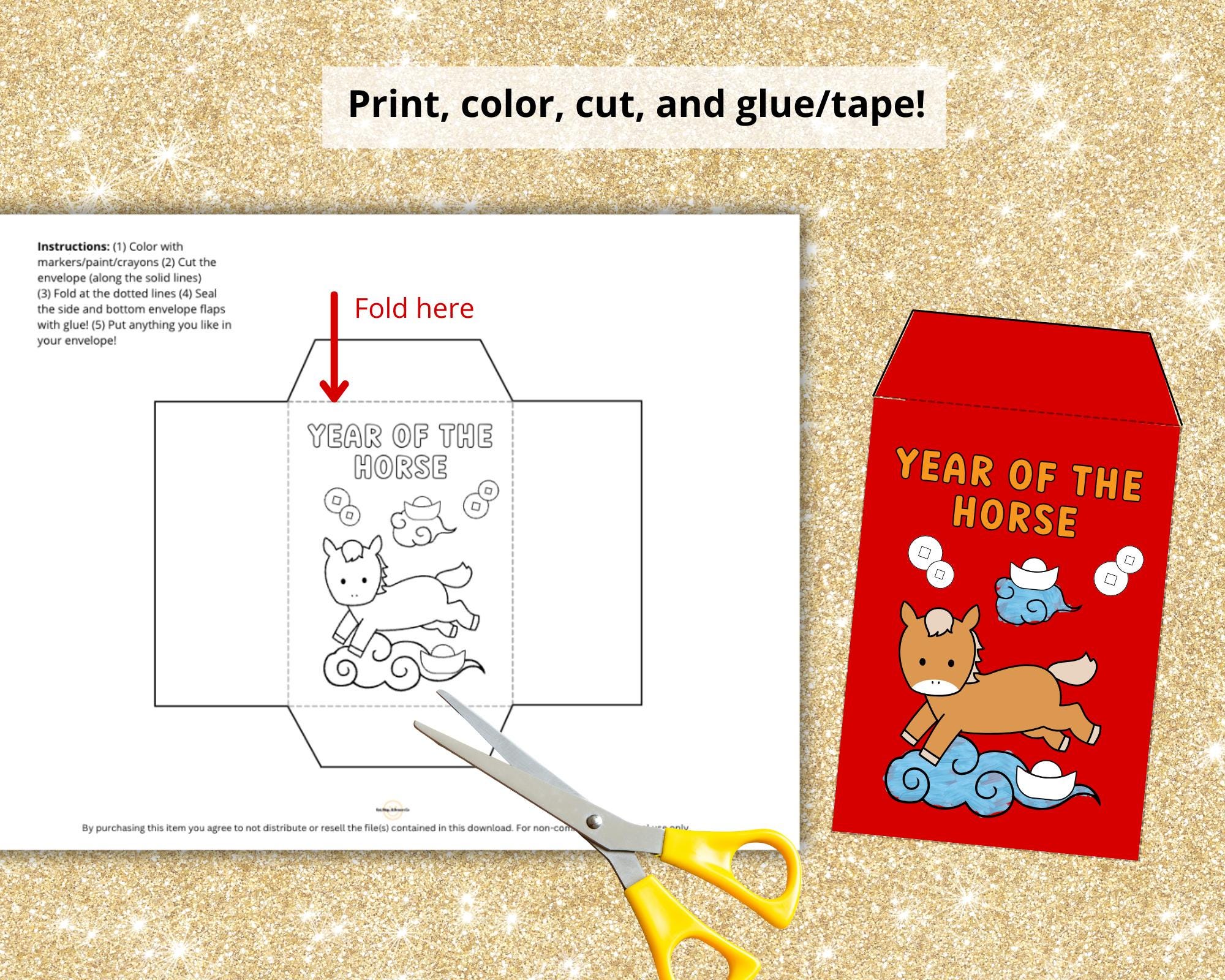 2025 Printable Lunar New Year DIY Red Envelope | Year of the Snake ...