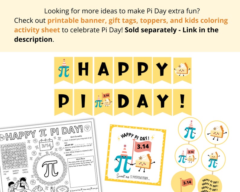 Pi Day Printable Banner | Happy Pi Day Banner | Pi Day Classroom Banner ...