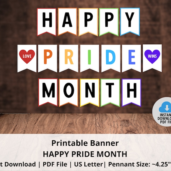 Happy Pride Month Banner - Etsy