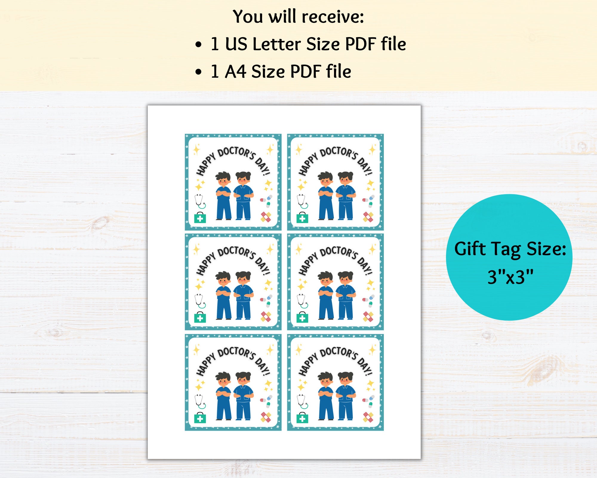 Happy National Doctor's Day Printable Gift Tags | Happy Doctor's Day ...