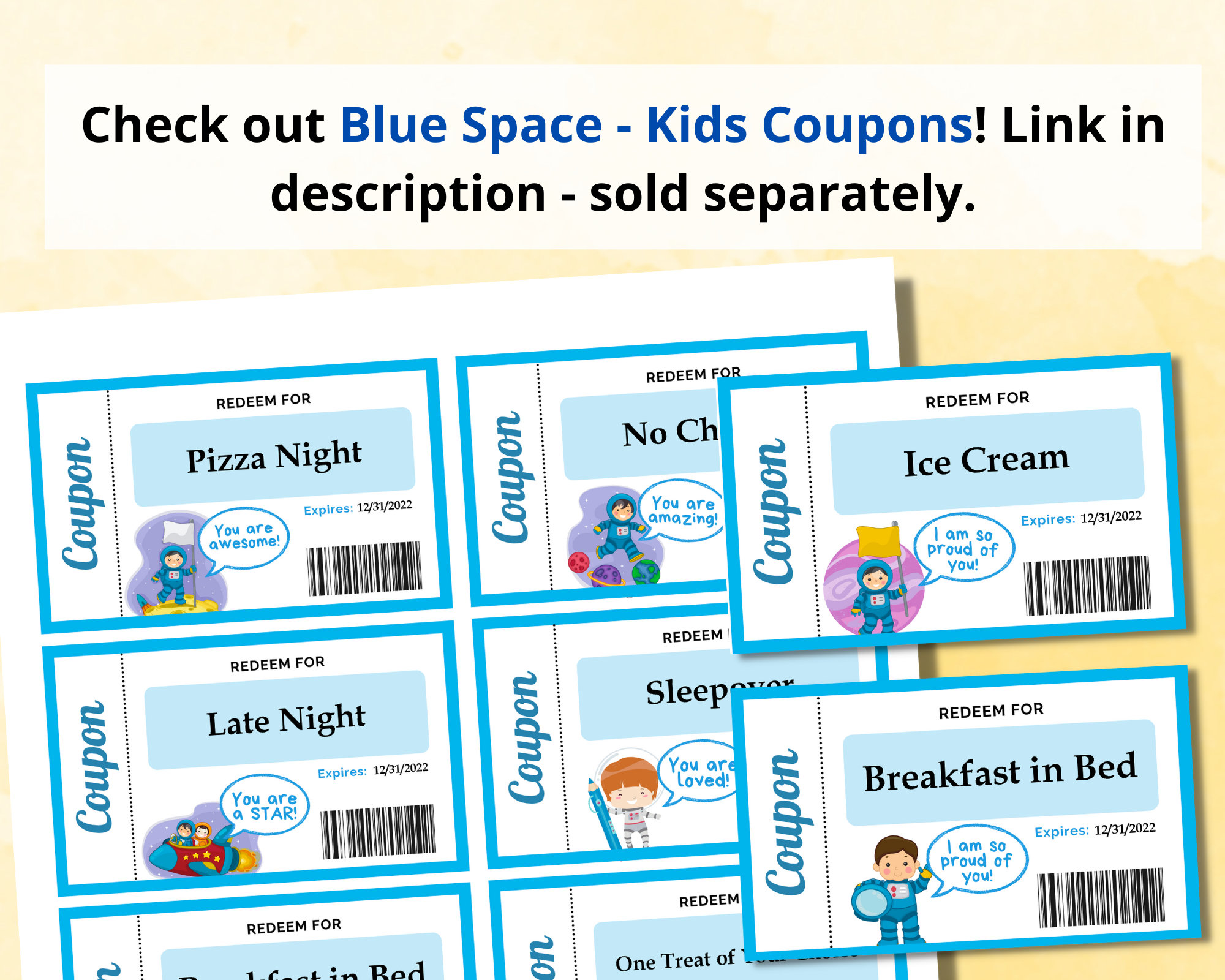 Editable Kids Coupons Printable Kids Reward Cards Animal Coupons ...