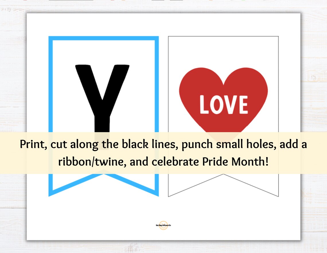 Printable Happy Pride Month Banner | Pride Month Decorations | Pride ...