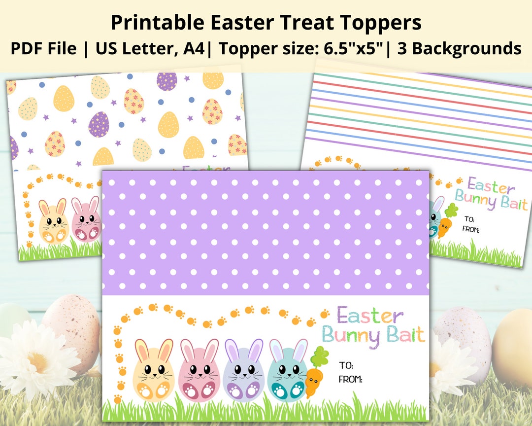 Printable Easter Bunny Bait Treat Bag Topper | Easter Bunny Bait Gift ...