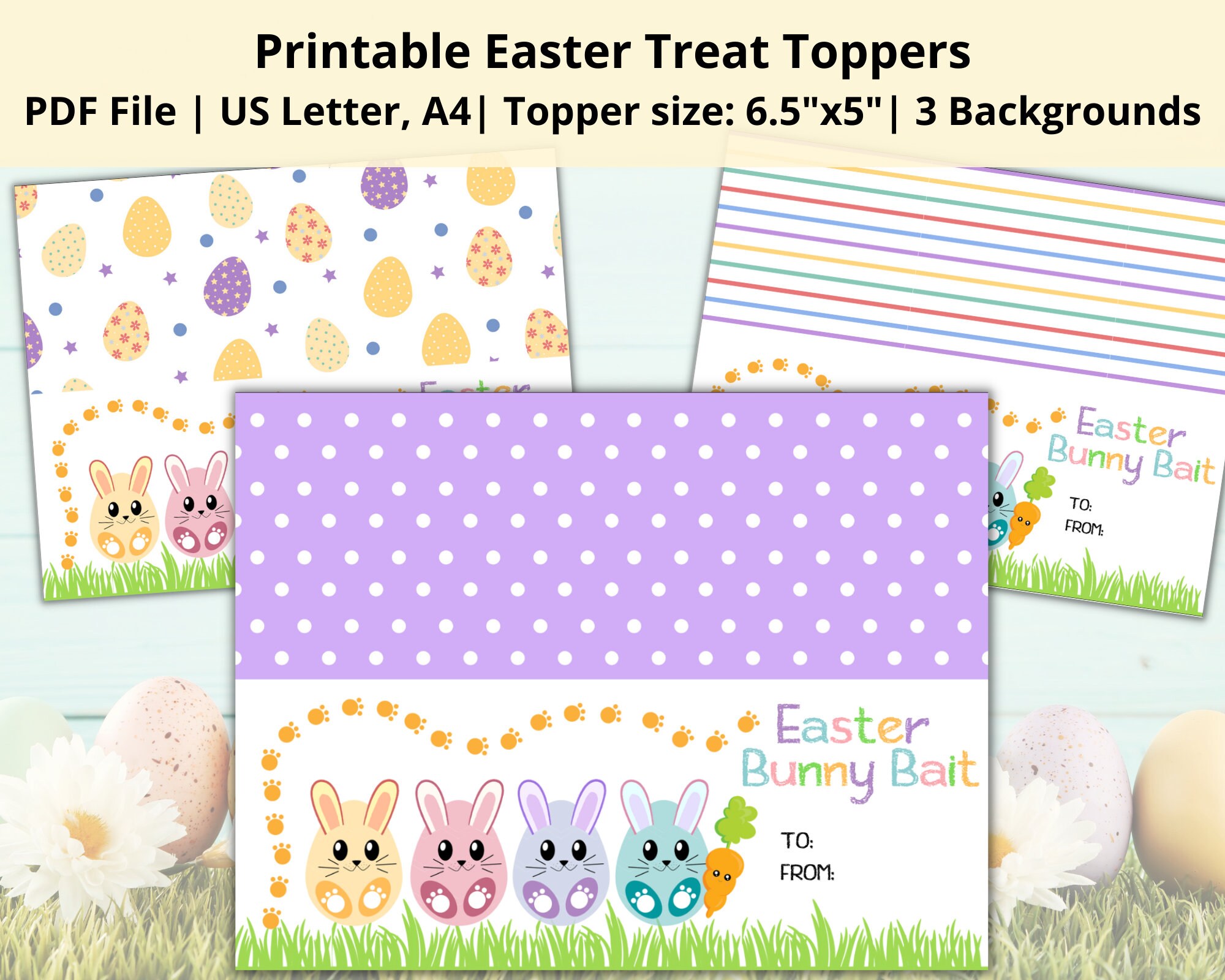 Printable Easter Bunny Bait Treat Bag Topper Easter Bunny Bait Gift Bag ...