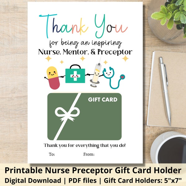 Thank You Nurse Preceptor Cards - Etsy