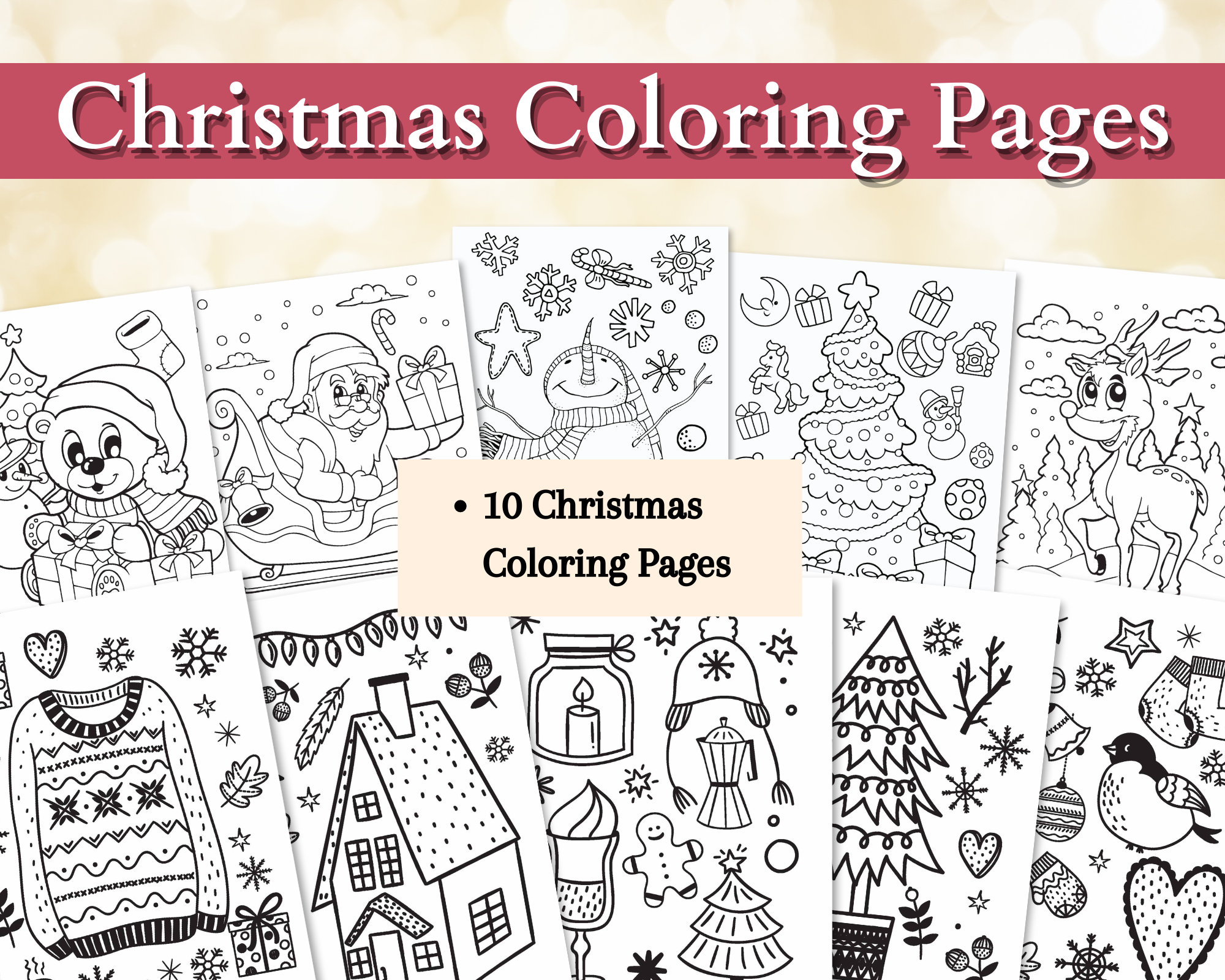 Kids Christmas Activities Bundle Printable Christmas Games Activity ...