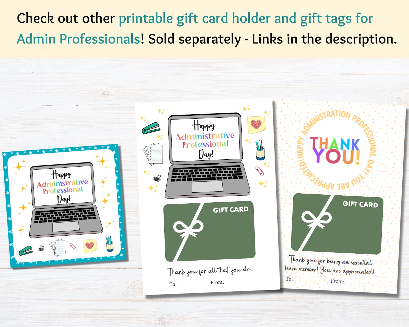 Administrative Professionals Day Gift Tag Printable Admin - Etsy