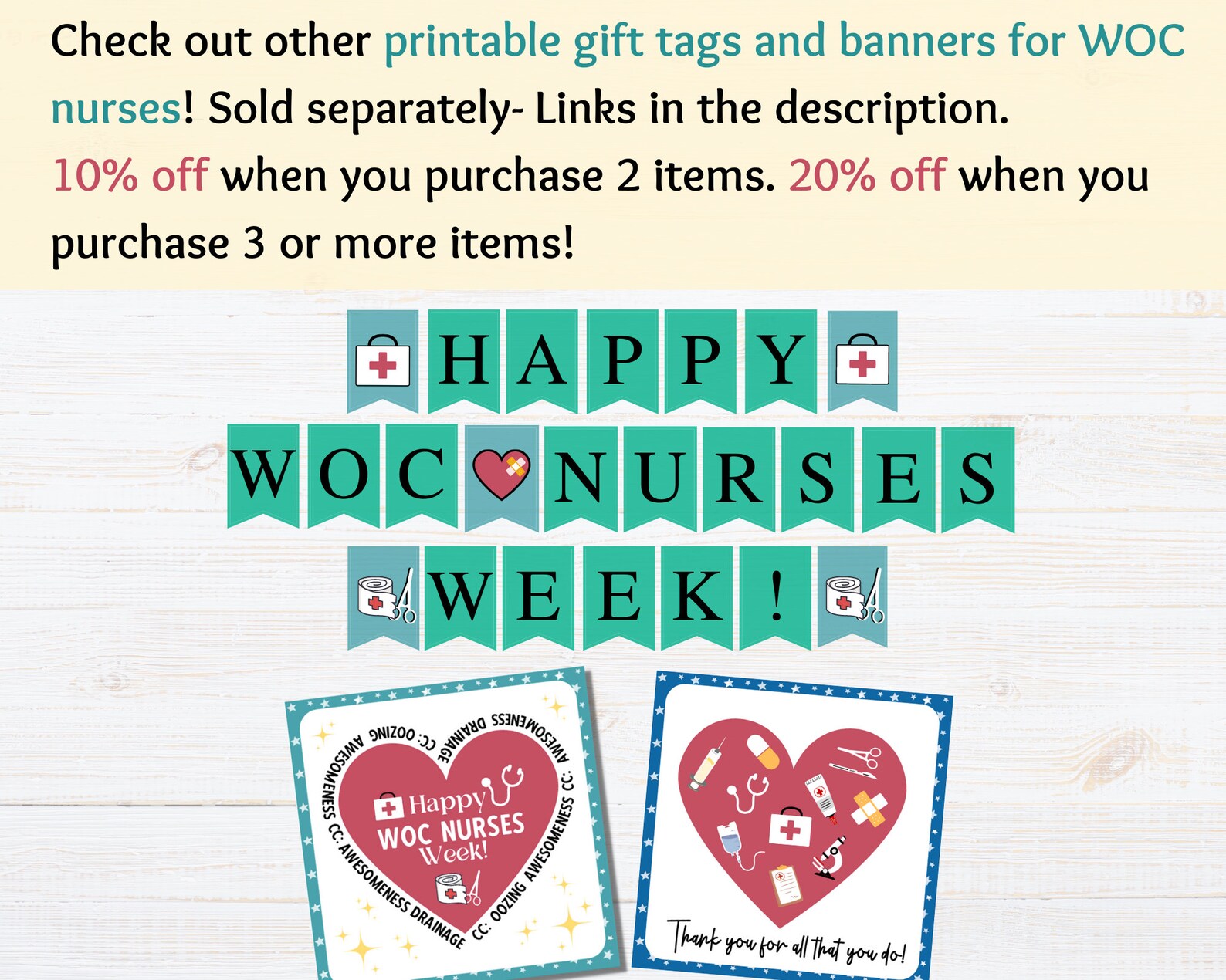 Happy WOC Nurses Week Printable Banner Printable Happy WOC | Etsy
