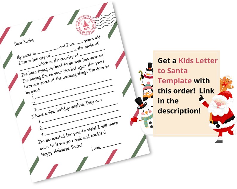 Editable Letter From Santa Claus Editable PDF Personalized Letter From ...