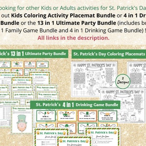 St Patrick's Day Game Bundle | Printable St Patrick's Day Game | Family ...