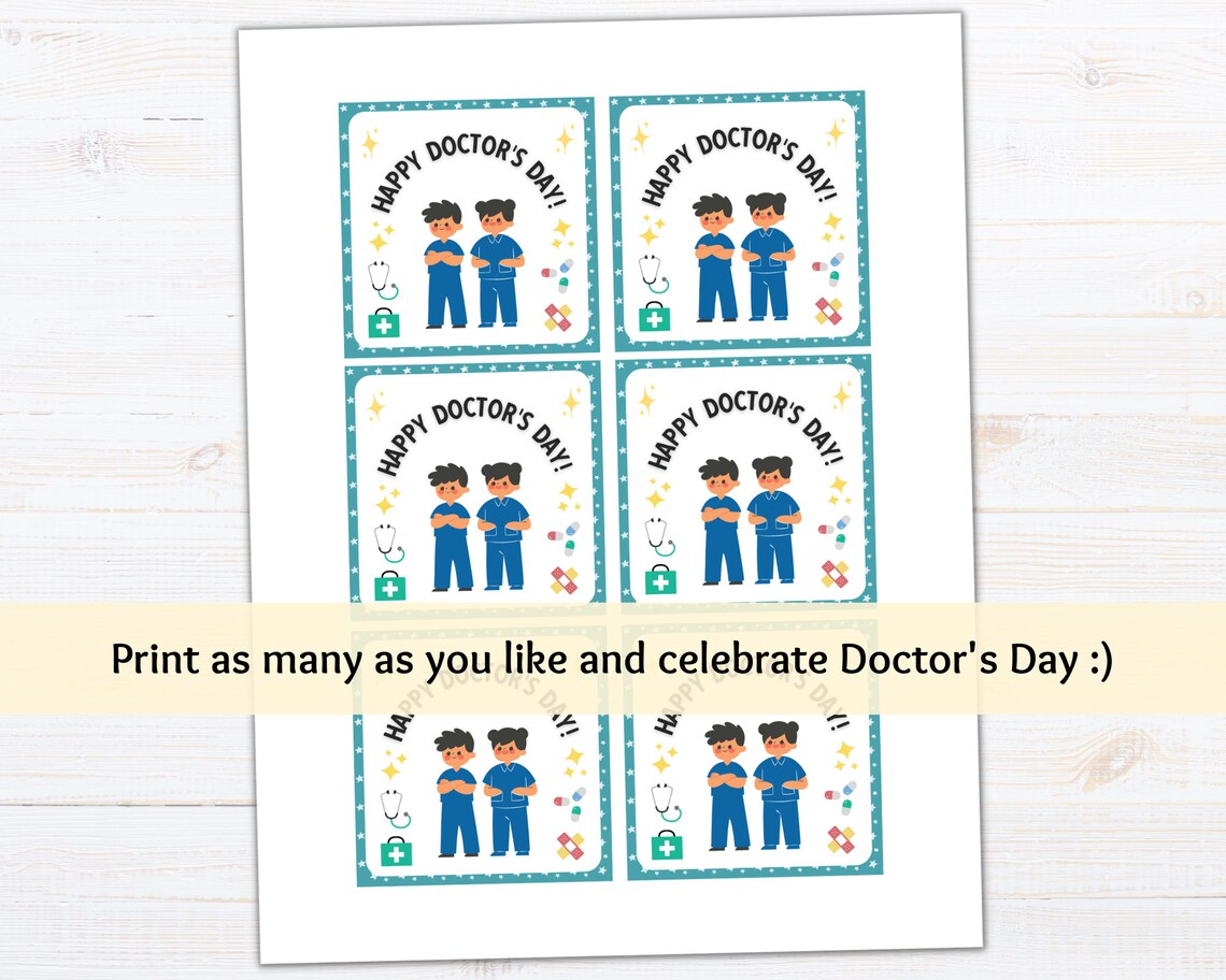 Happy National Doctor's Day Printable Gift Tags | Happy Doctor's Day ...