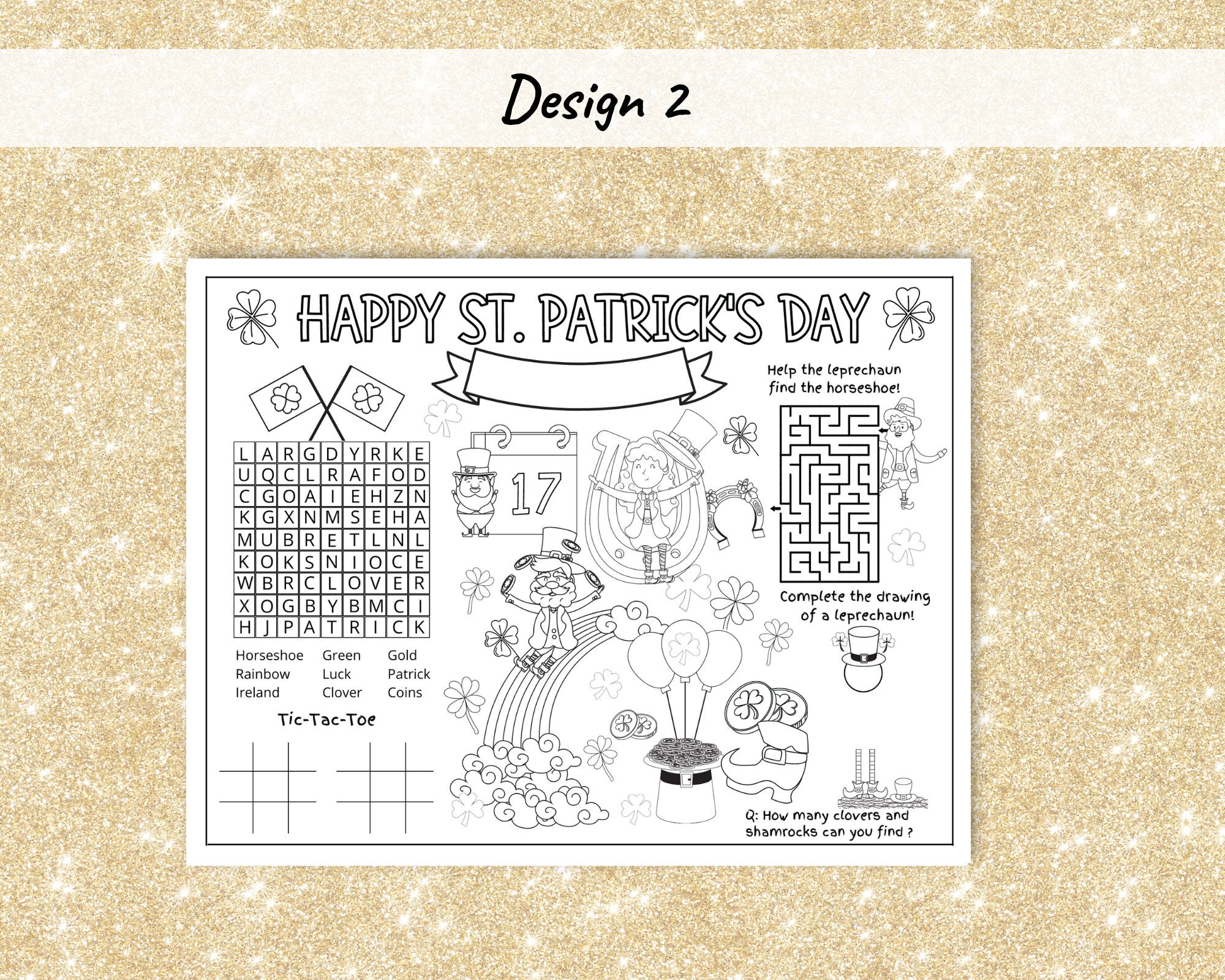 St Patricks Day Coloring Activity Bundle | St Patricks Day Coloring ...