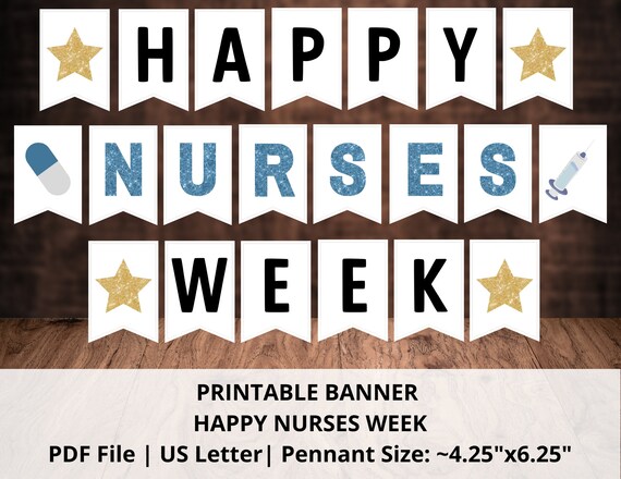 Happy Nurses Week Banner Printable Happy Nurses Week Banner | Etsy