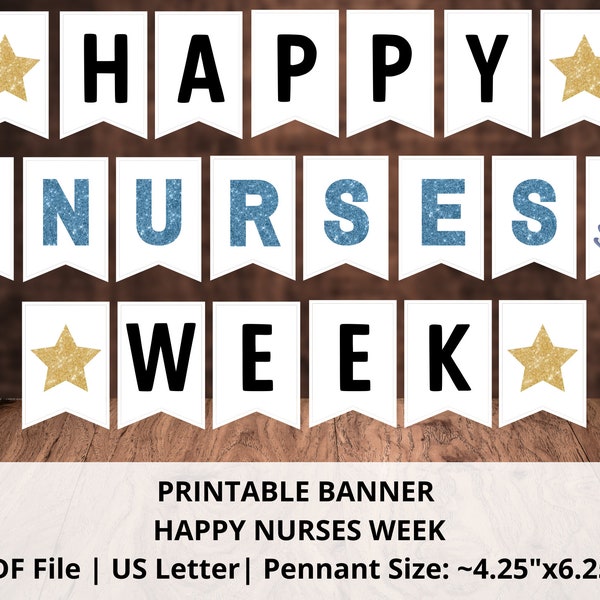 Happy Nurses Week Banner Printable Happy Nurses Week Banner Nurses Week ...