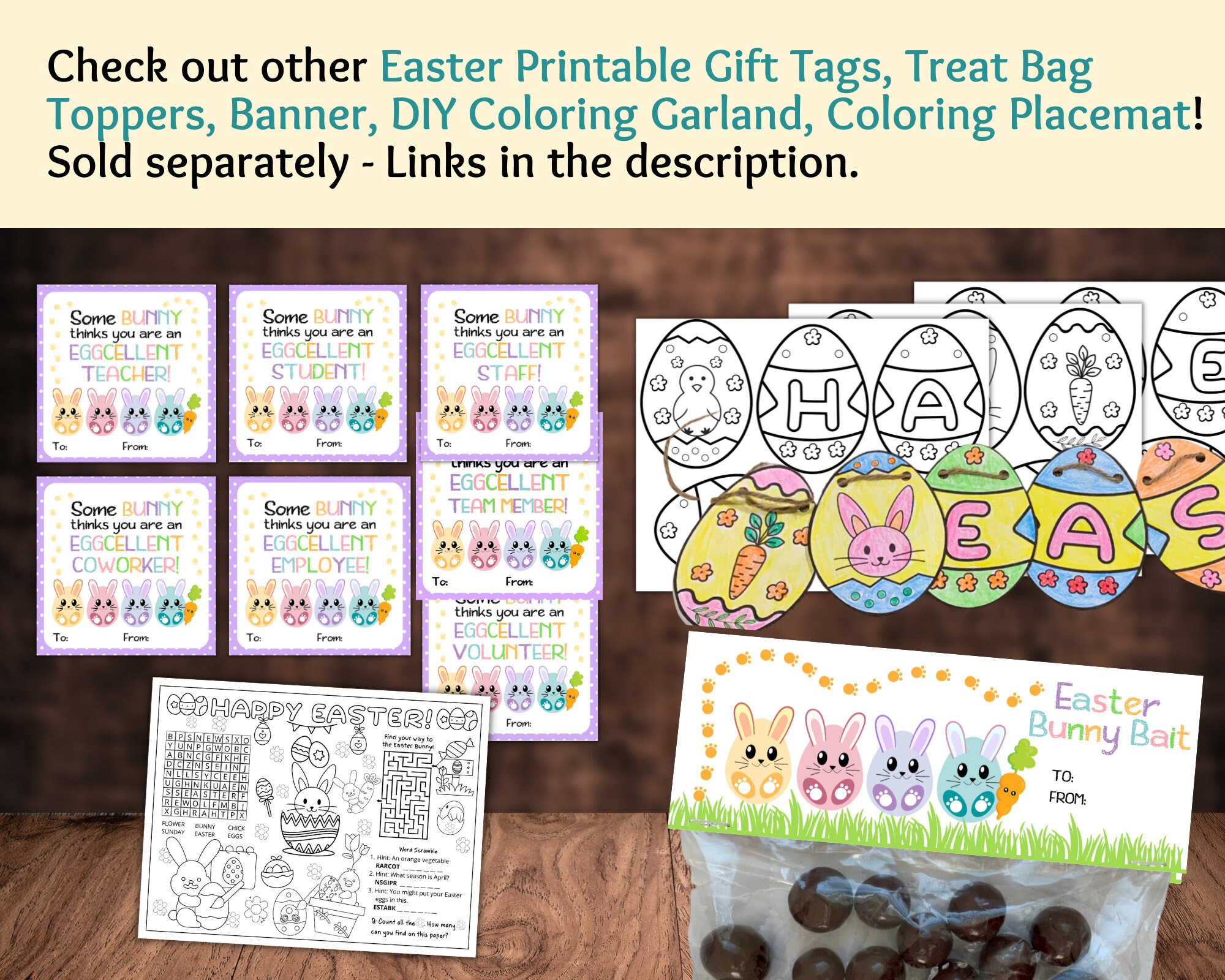 Easter Gift Tag for Student Printable Easter Bunny Student Gift Tag ...