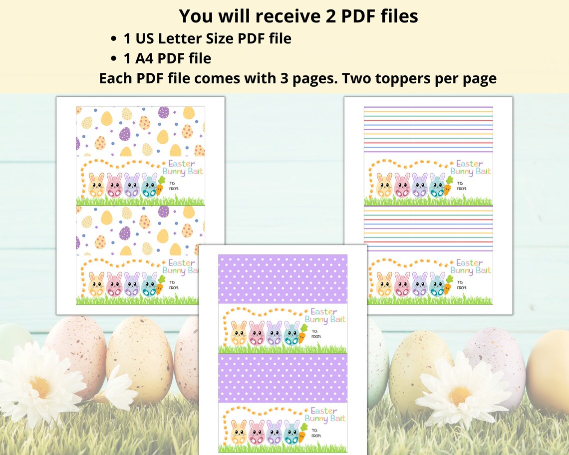 Printable Easter Bunny Bait Treat Bag Topper Easter Bunny - Etsy