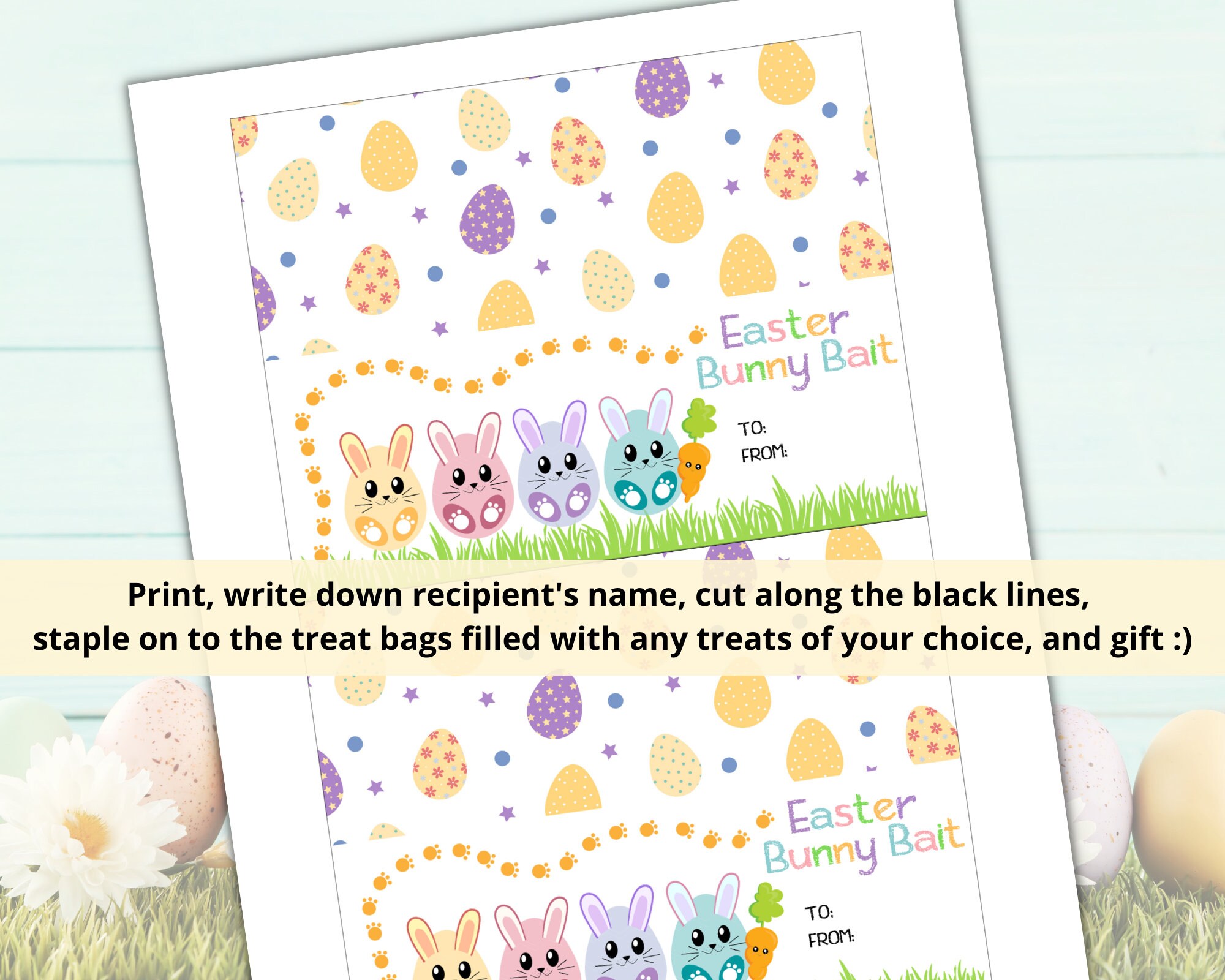 Printable Easter Bunny Bait Treat Bag Topper Easter Bunny Bait Gift Bag ...