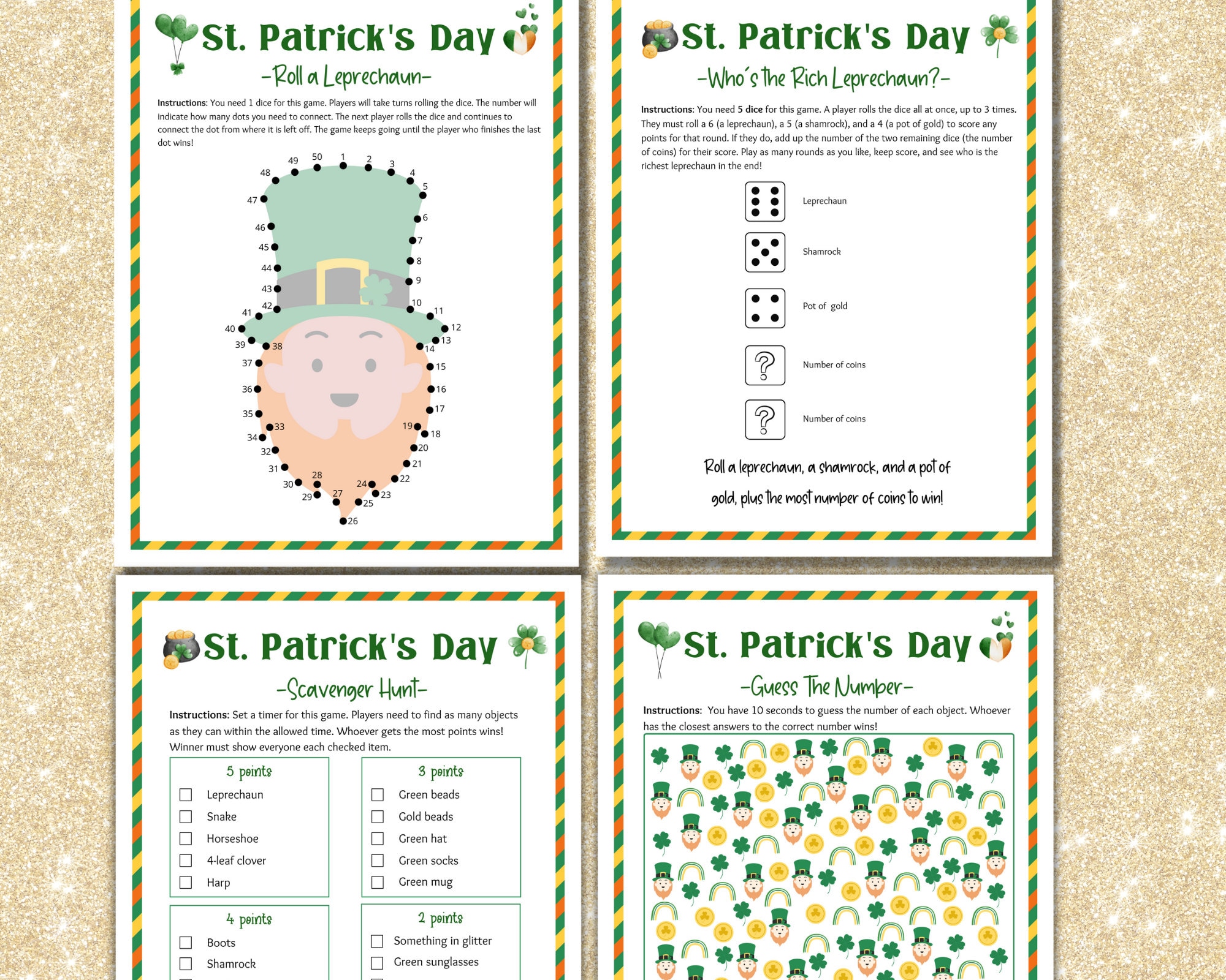 St Patrick's Day Ultimate Party Game Bundle Printable St - Etsy