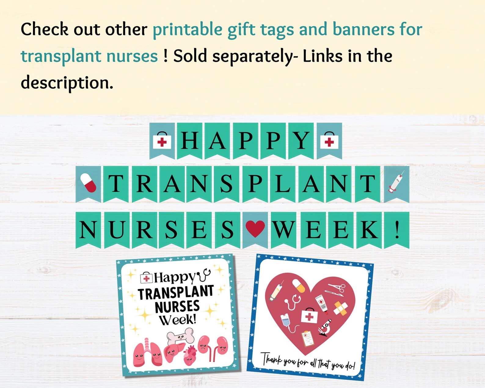 Happy Transplant Nurses Week Printable Banner Printable Happy ...