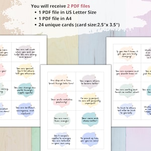 Kindness Cards | Printable Positive Affirmation Note Cards | Words of ...