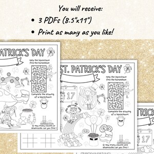 St Patricks Day Coloring Activity Bundle | St Patricks Day Coloring ...