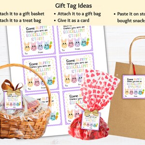 Easter Gift Tag for Employee and Staff | Printable Easter Bunny ...