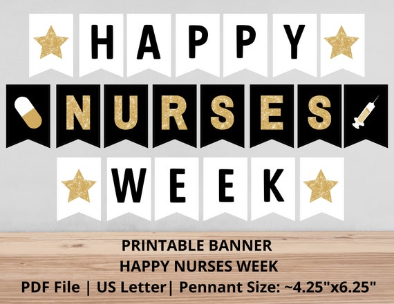 Happy Nurses Week Banner Printable Happy Nurses Week Banner | Etsy
