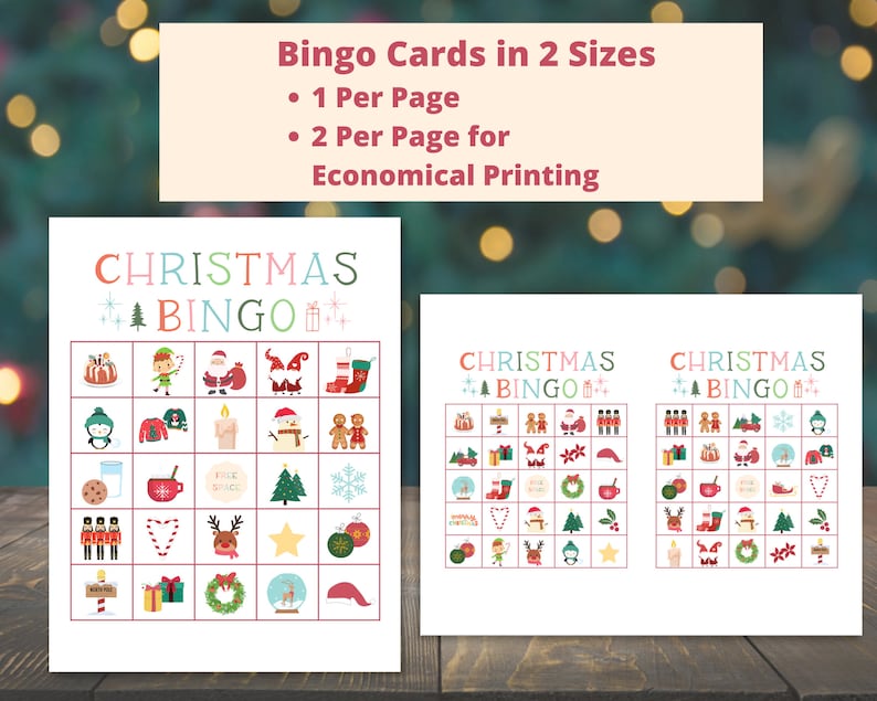 Christmas Bingo Printable | 30 Printable Bingo Cards | Christmas Party ...