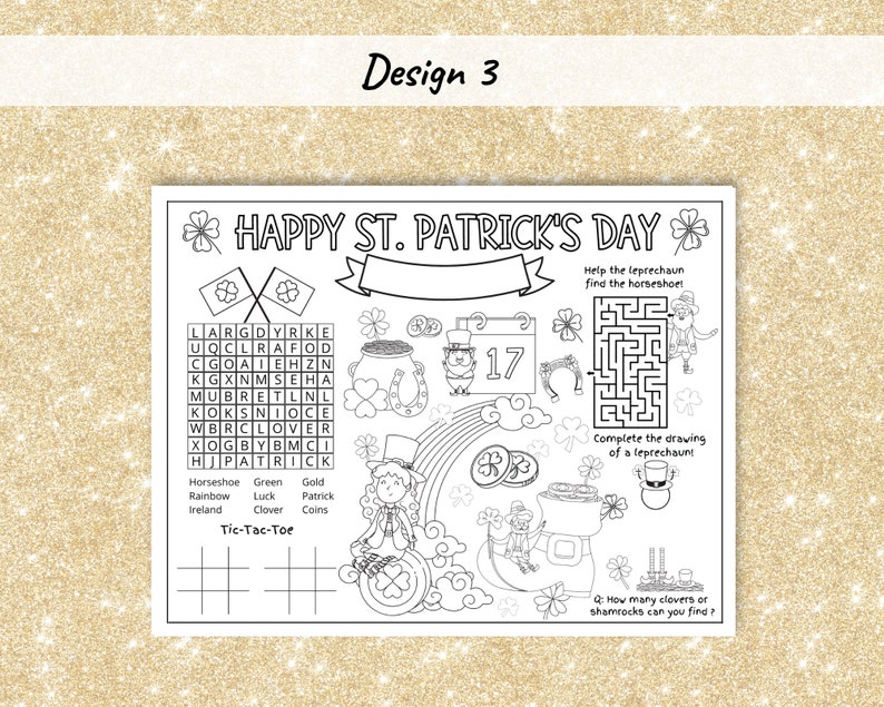 St Patricks Day Coloring Activity Bundle | St Patricks Day Coloring ...